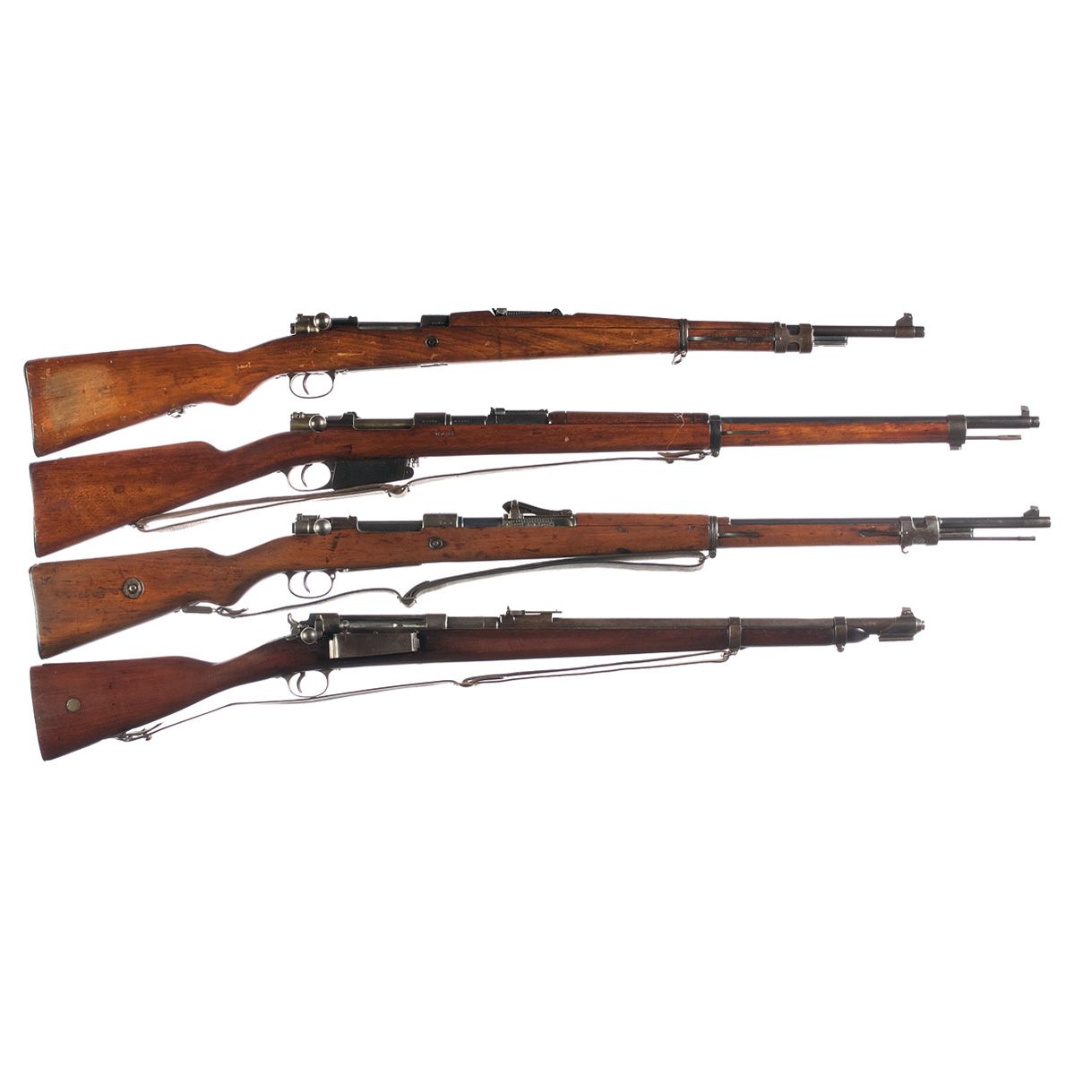 Four Military Bolt Action Longarms -A) Yugoslavian Contract Mauser ...