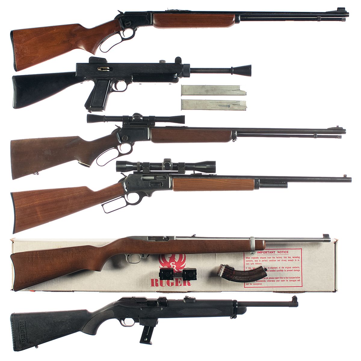 Six Long Guns -A) Marlin Model 39A Lever Action Rifle