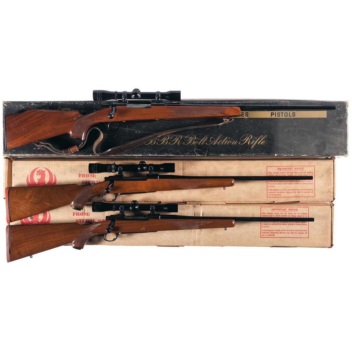Three Boxed Bolt Action Rifles -A) Browning BBR Bolt Action Rifle