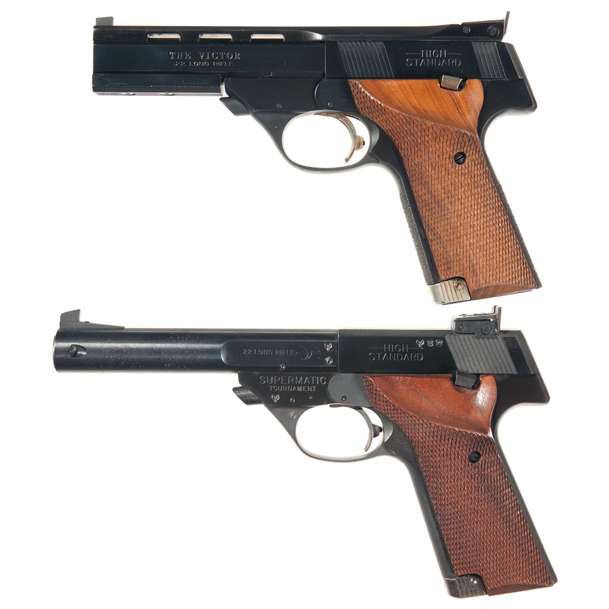 Two High Standard Semi-Automatic Pistols -A) High Standard The Victor ...