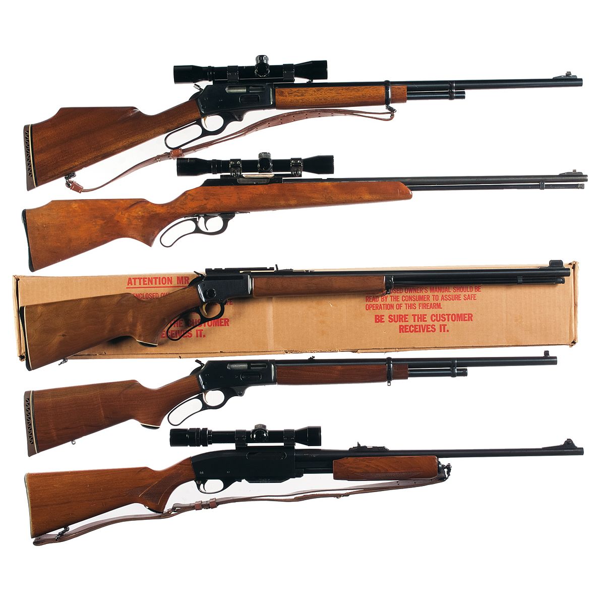 Five Sporting Rifles -A) Marlin Model 444 Lever Action Rifle with Scope ...