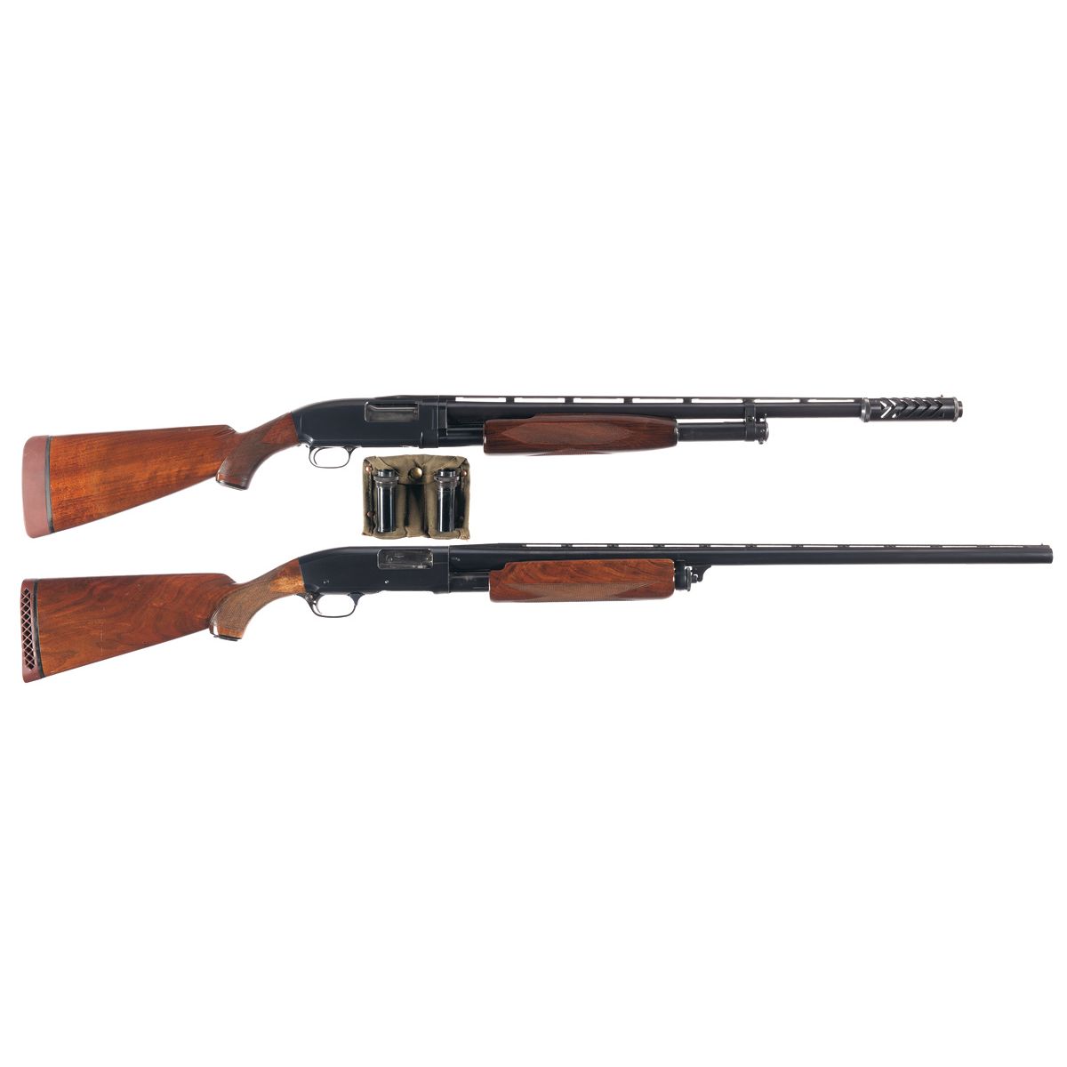 Two Slide Action Shotguns - A) Winchester Model 12 Skeet Grade Slide ...
