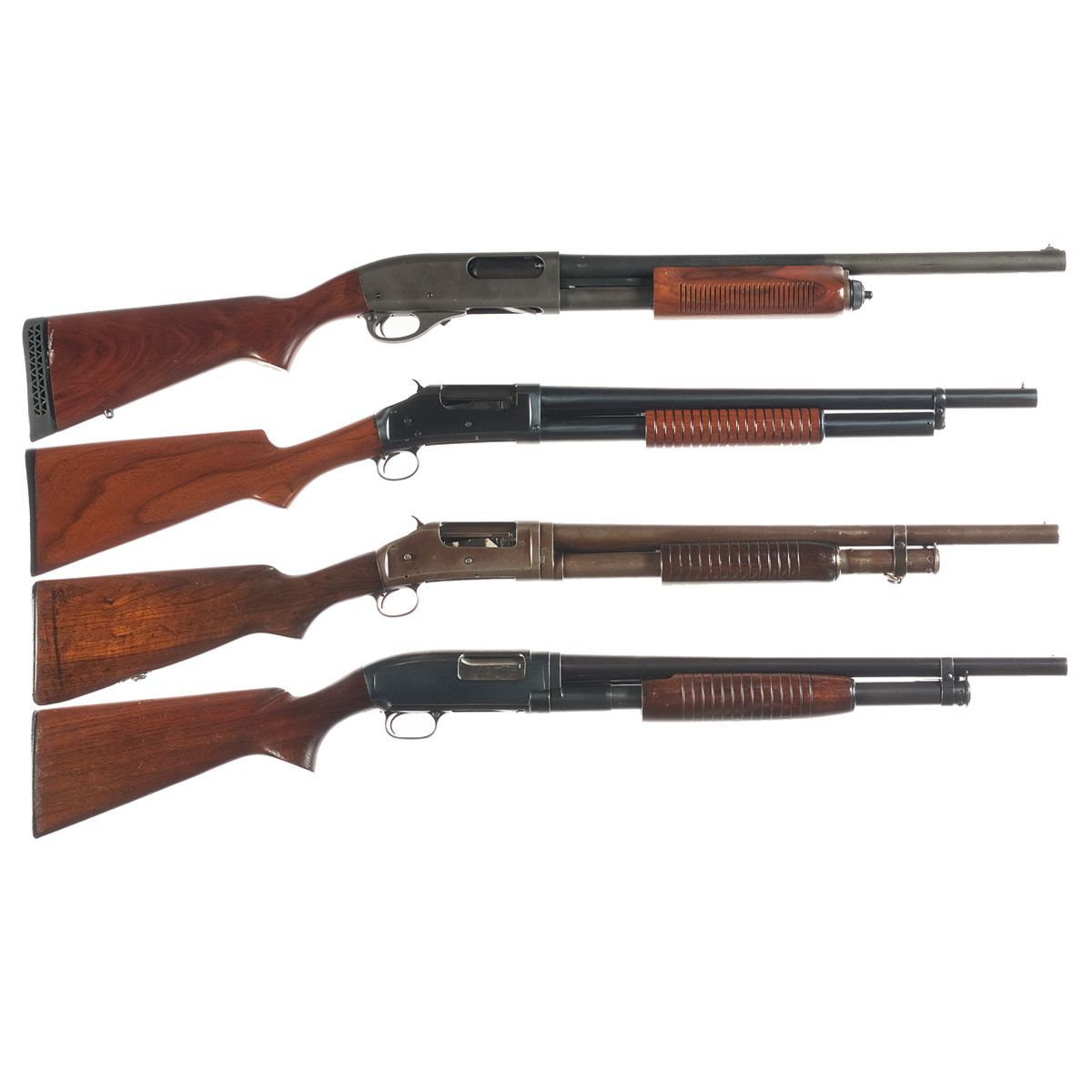 Four Slide Action Shotguns -A) Remington Model 870 Police Magnum Slide ...