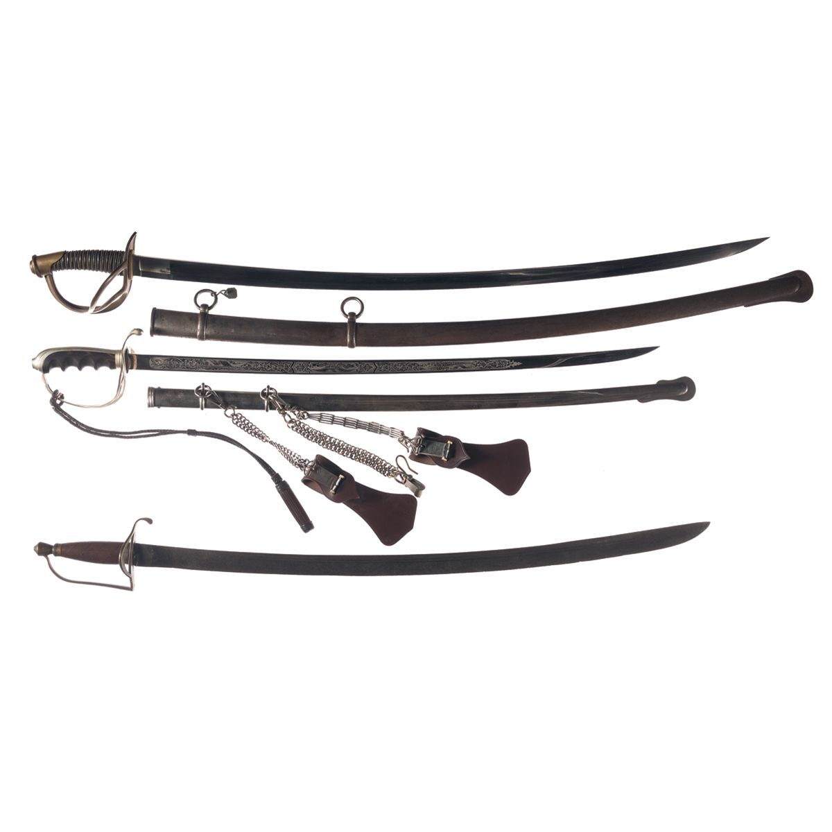 Three American Military Sabers