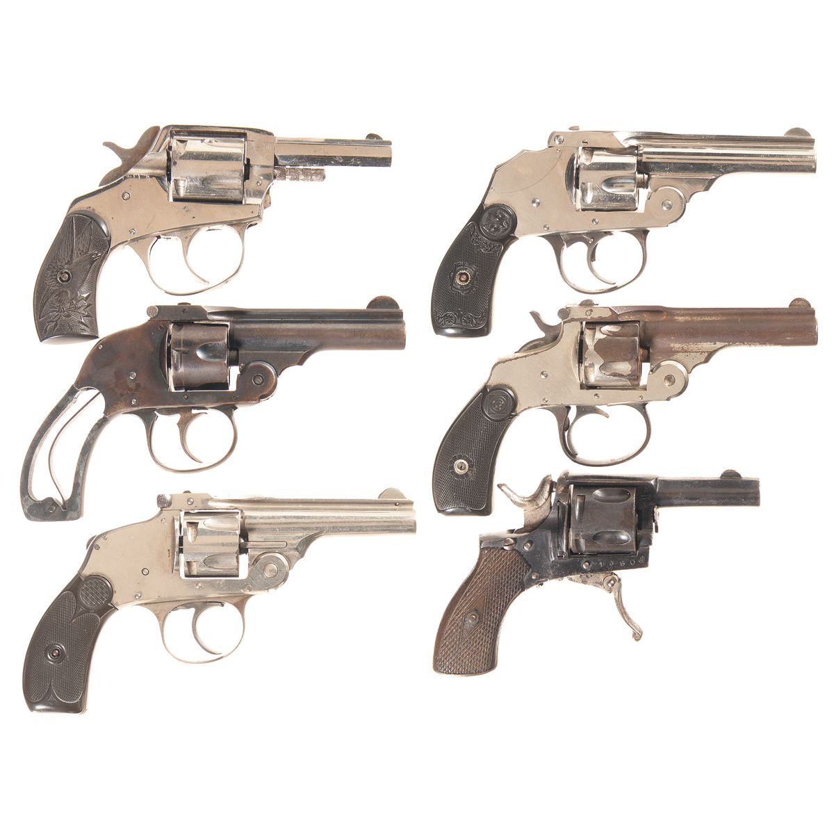 Six Double Action Revolvers -A) American BullDog Marked Double Action ...