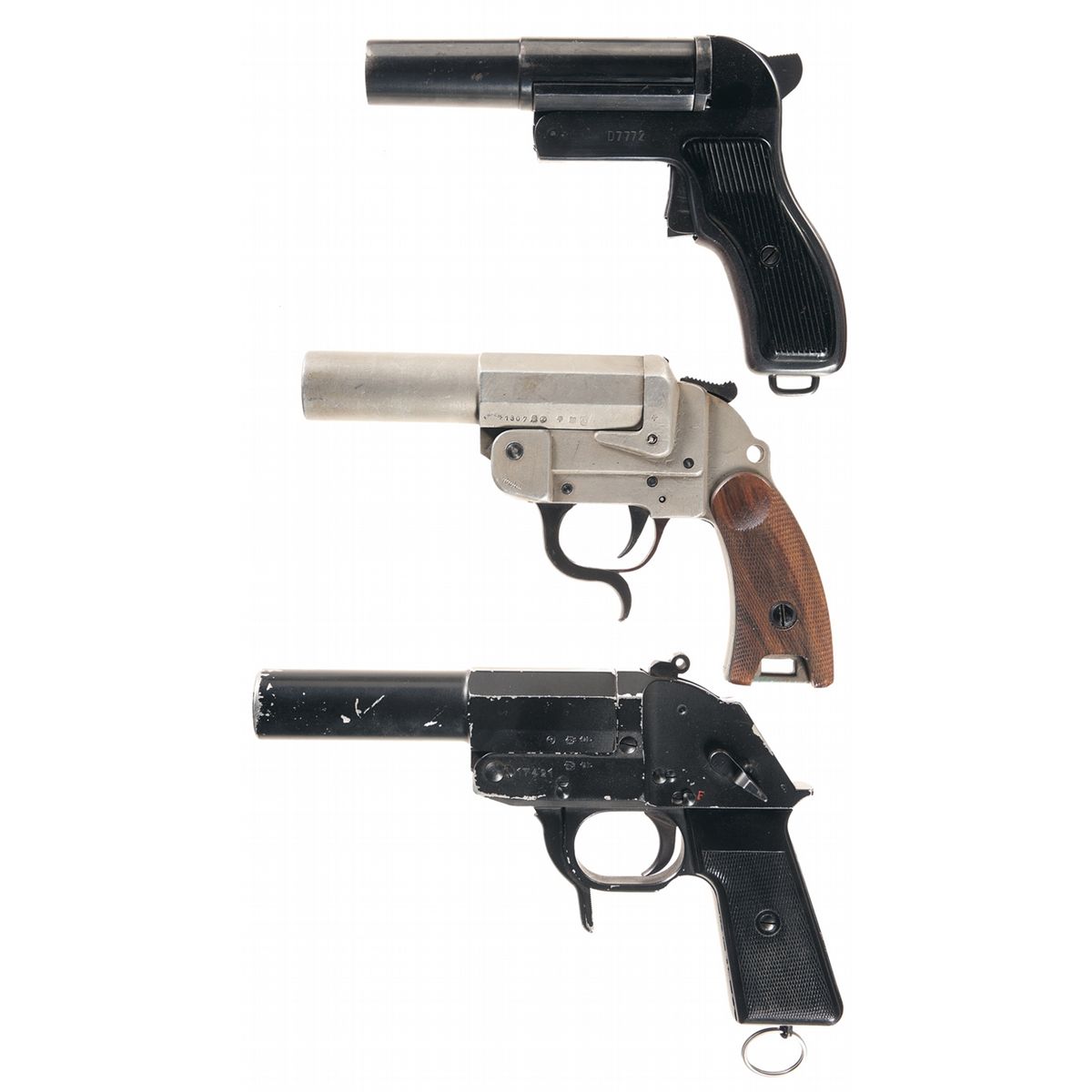 Three Flare Guns -A) Radom SPSh Flare Pistol