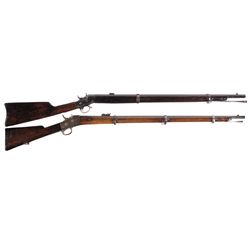 Two Rolling Block Rifles -A) Remington Cadet Rolling Block Rifle