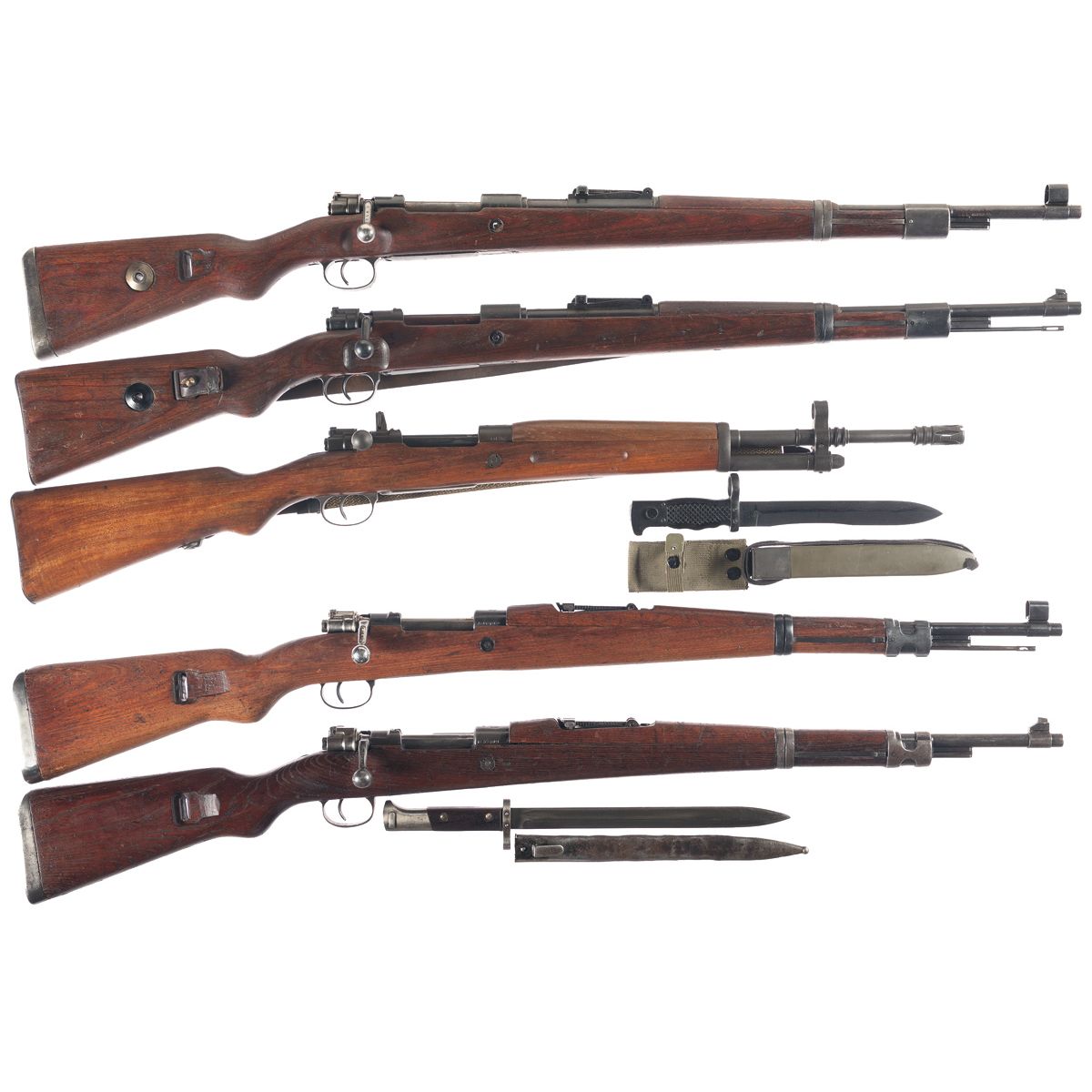 Five Bolt Action Military Rifles -A) Yugoslavian Mauser Model 98/48 ...