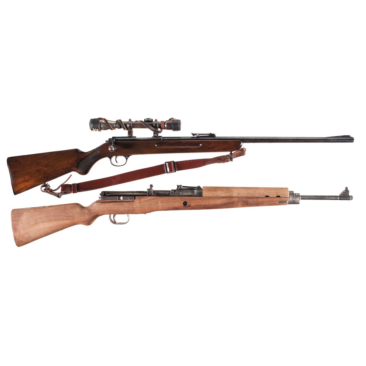 Two German Rifles -A) Walther Sport Model V Single Shot Bolt Action ...