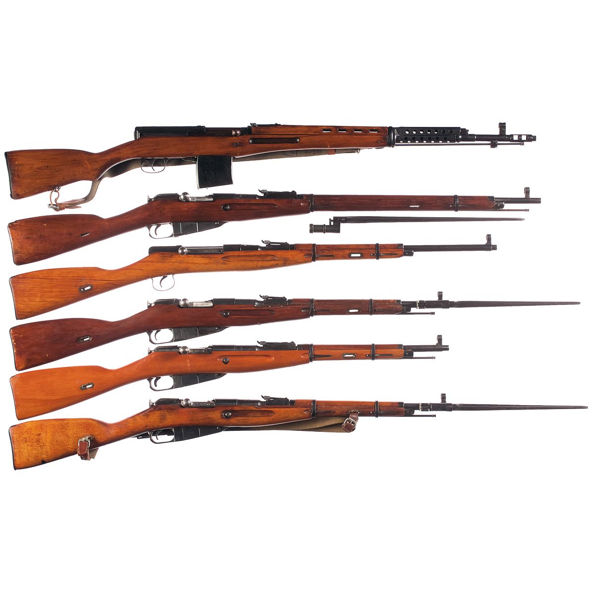 Six Military Longarms -A) Russian Model 1940 SVT Semi-Automatic Rifle