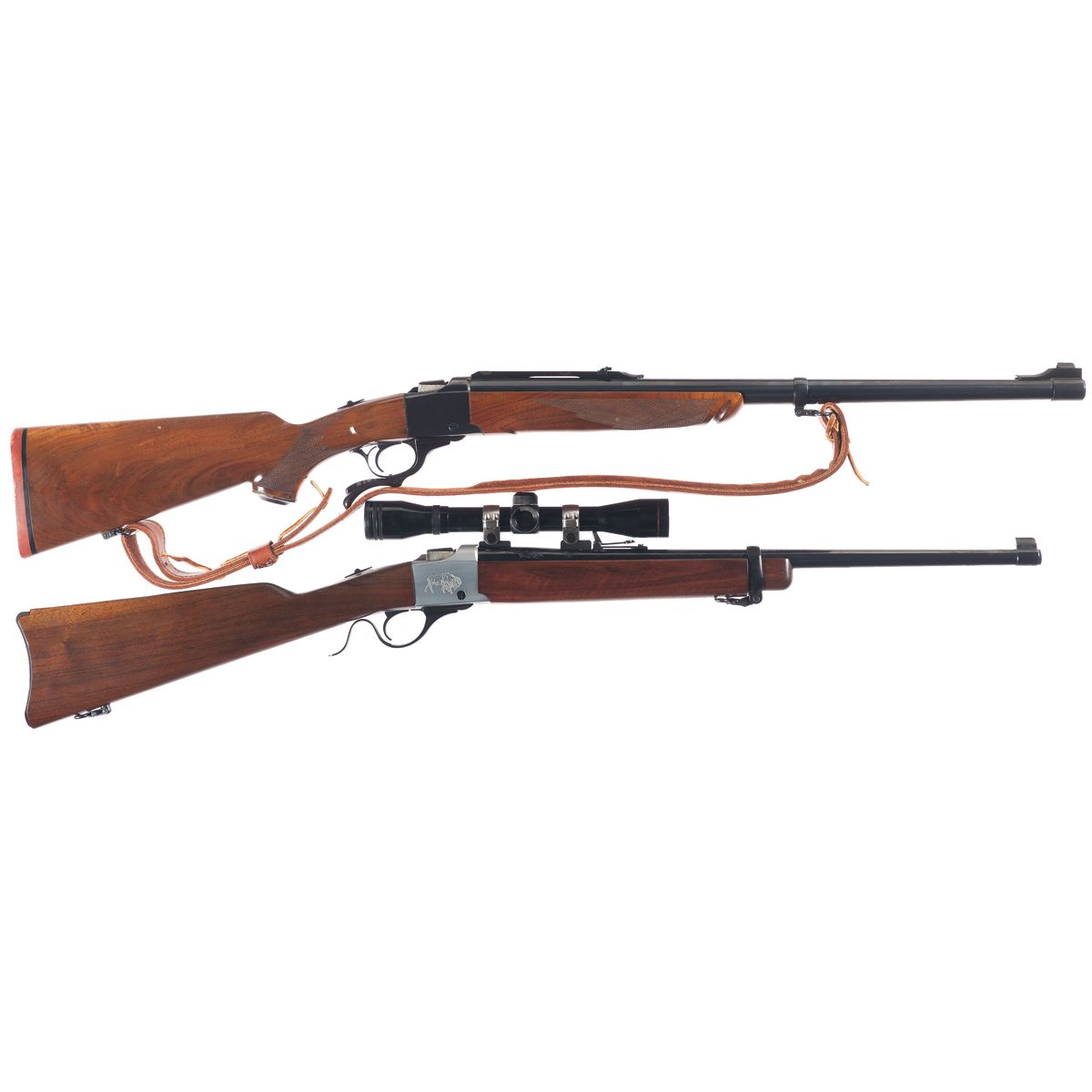 Two Falling Bloc Single Shot Rifles -A) Ruger No. 1 Falling Block Rifle ...