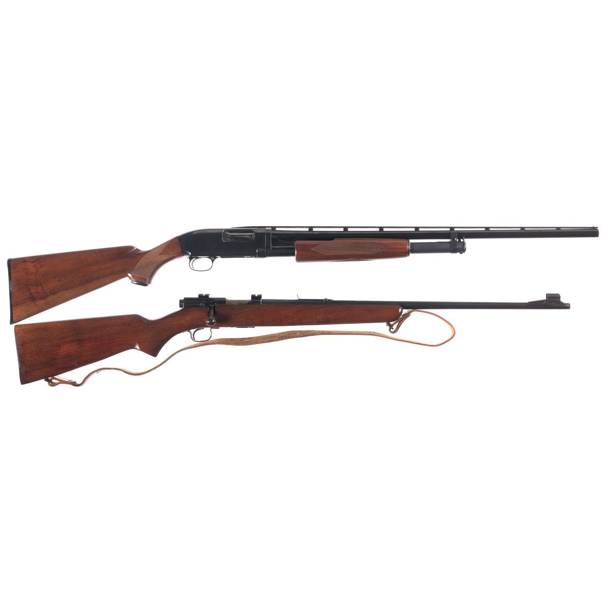 Two Long Guns -A) Browning Model 12 Slide Action Shotgun