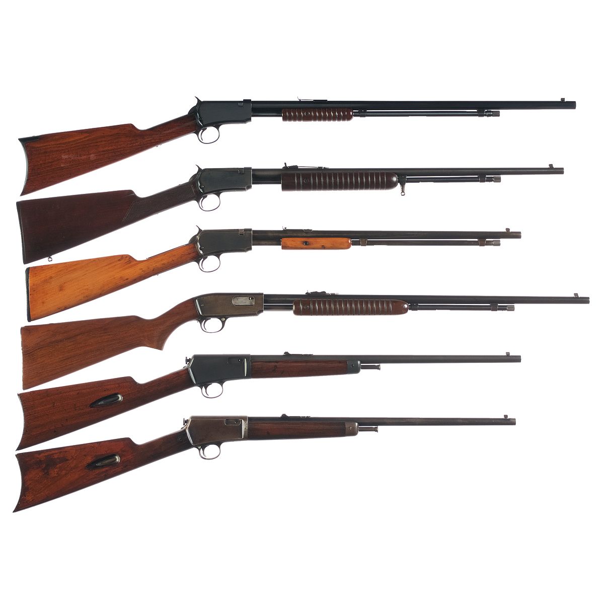 Collector's Lot of Six Winchester Rifles -A) Winchester Third Model ...