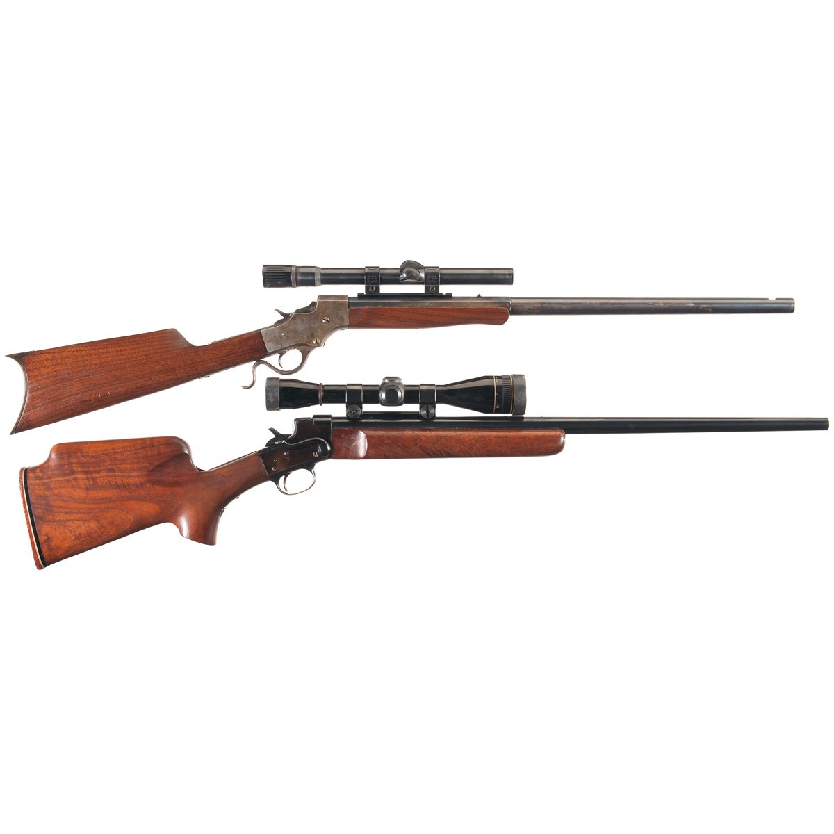 Two Scoped Varmint Rifles -A) Stevens Ideal Single Shot Rifle