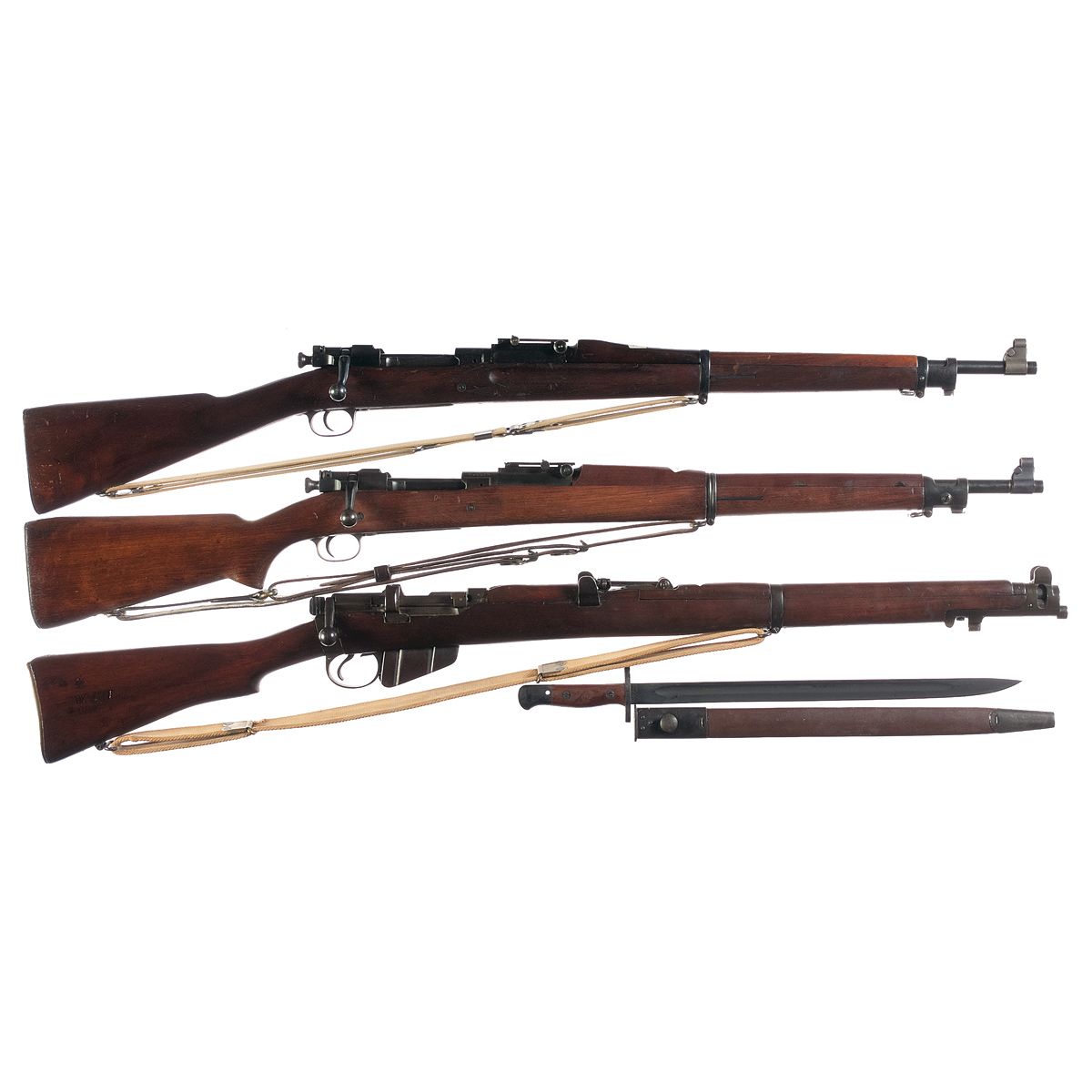 Three Bolt Action Rifles -A) U.S. Springfield Model 1903 Bannerman Bolt ...