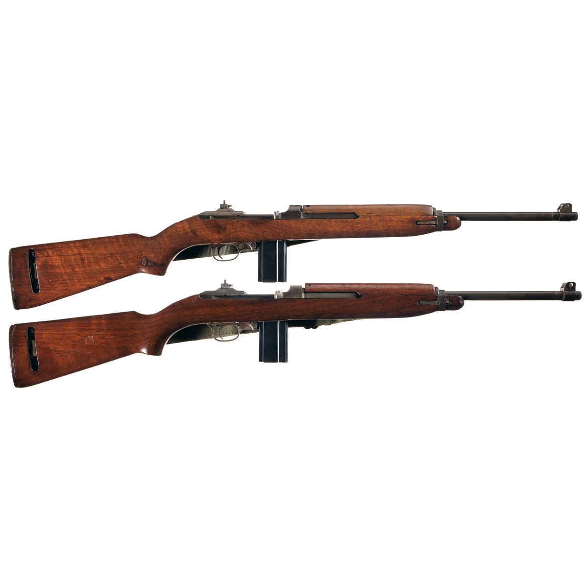 Two U.S. M1 Semi-Automatic Carbines -A) Un-Quality M1 Semi-Automatic ...