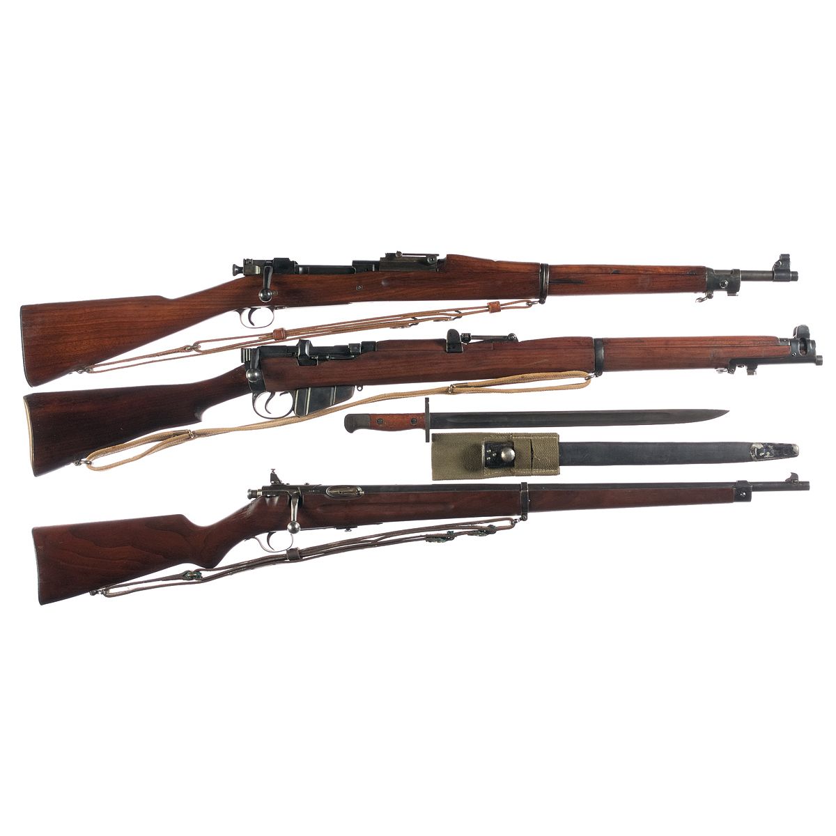 Three Bolt Action Rifles -A) U.S. Springfield Model 1903 Mark I Bolt ...