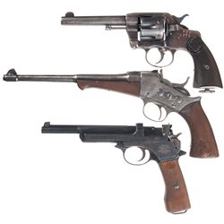 Three Hand Guns -A) Argentine Colt Double Action Revolver