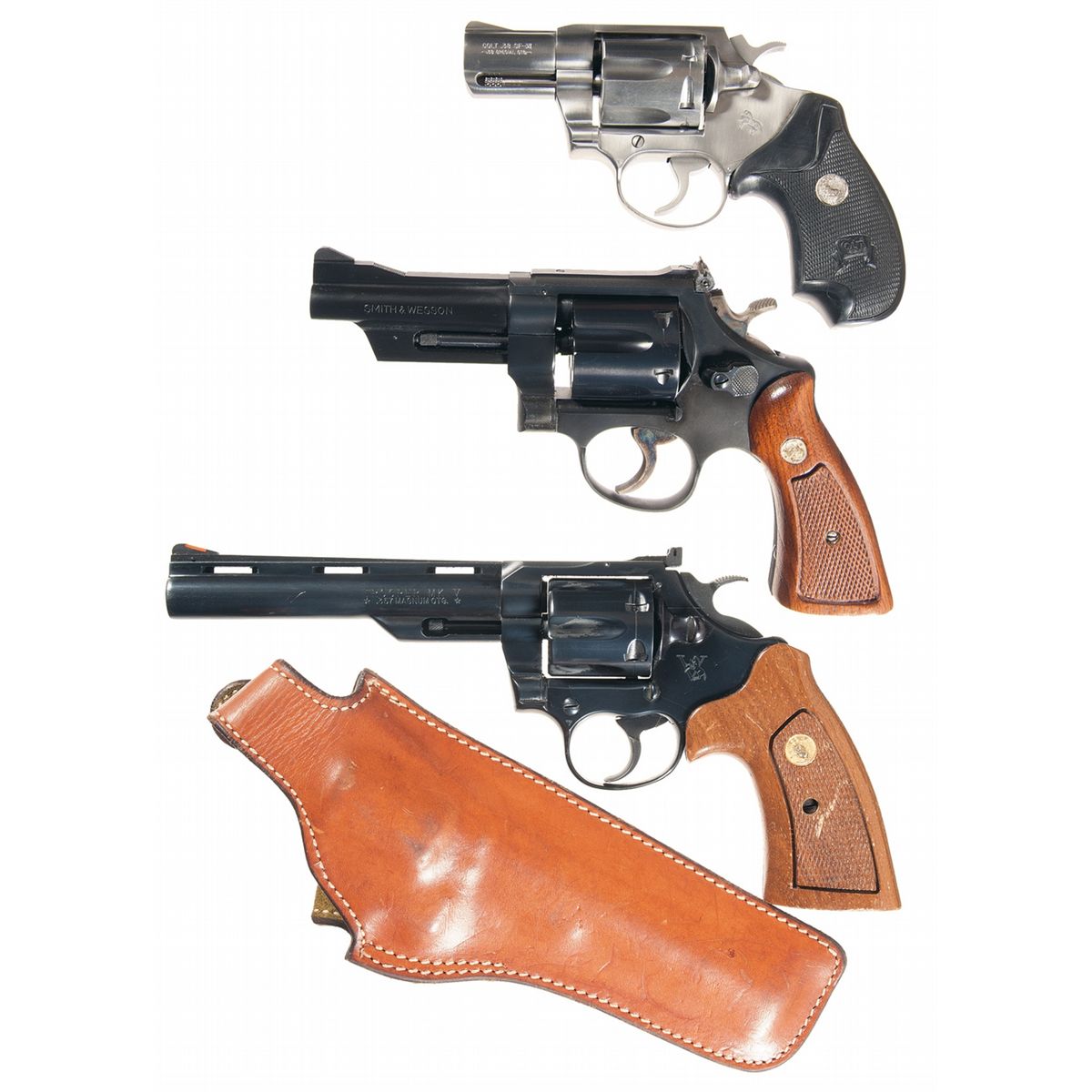 Three Double Action Revolvers -A) Colt .38 SF-VI Double Action Revolver