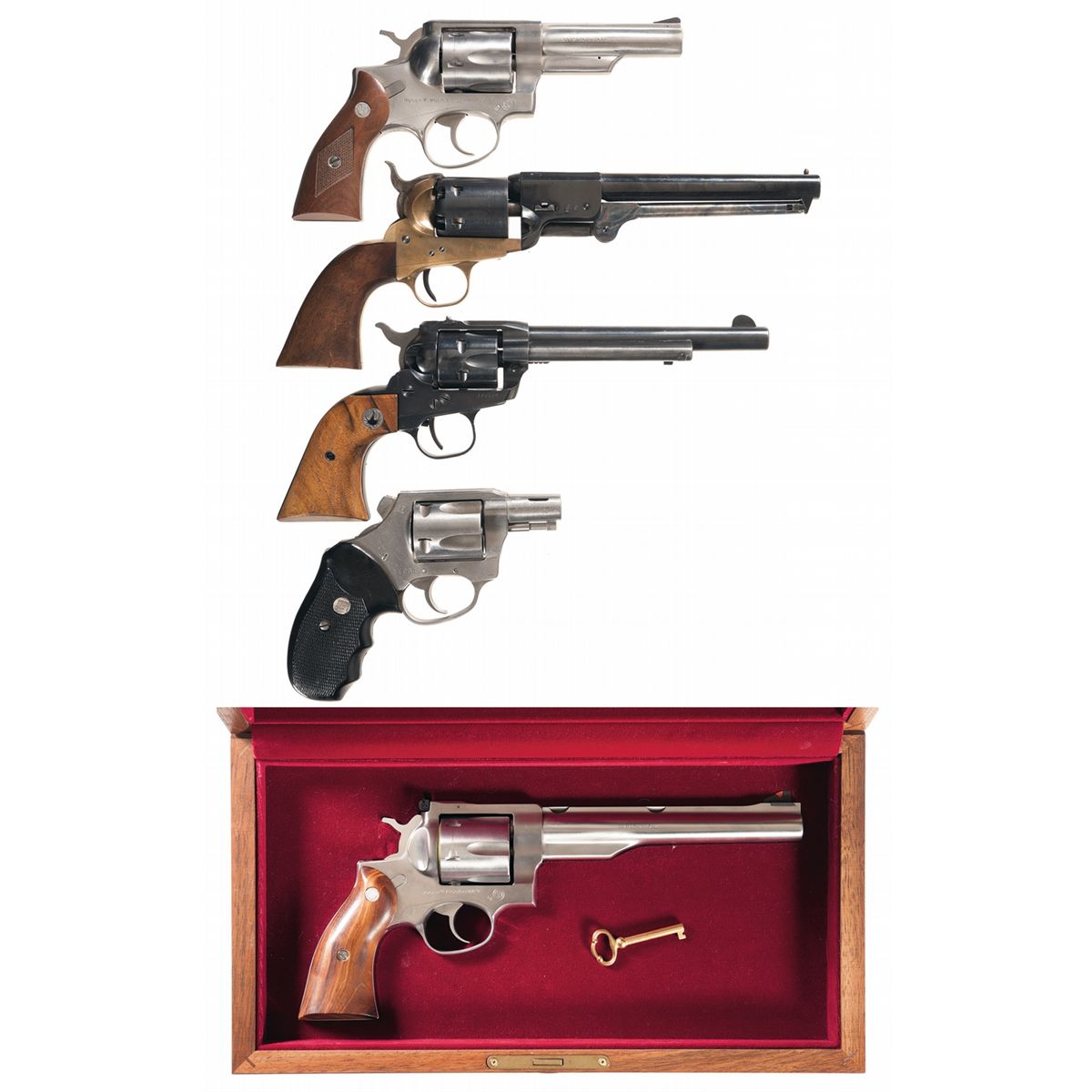 Five Revolvers -A) Ruger Police Service-Six Double Action Revolver