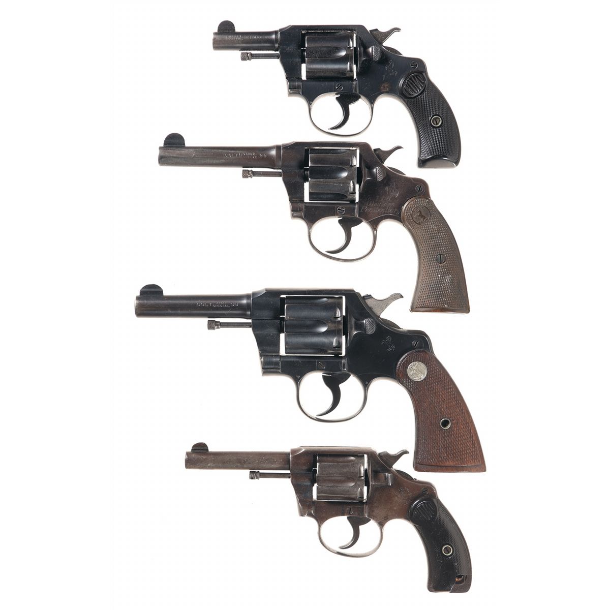 Four Colt Double Action Revolvers -A) Colt Pocket Positive Double ...