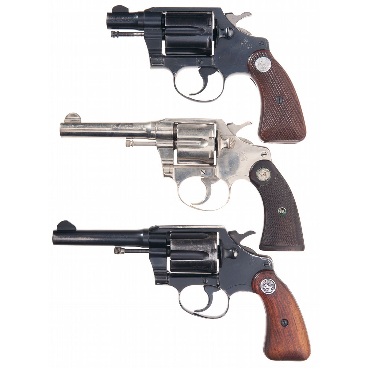 Three Colt Double Action Revolvers -A) Colt Cobra First Issue Double ...