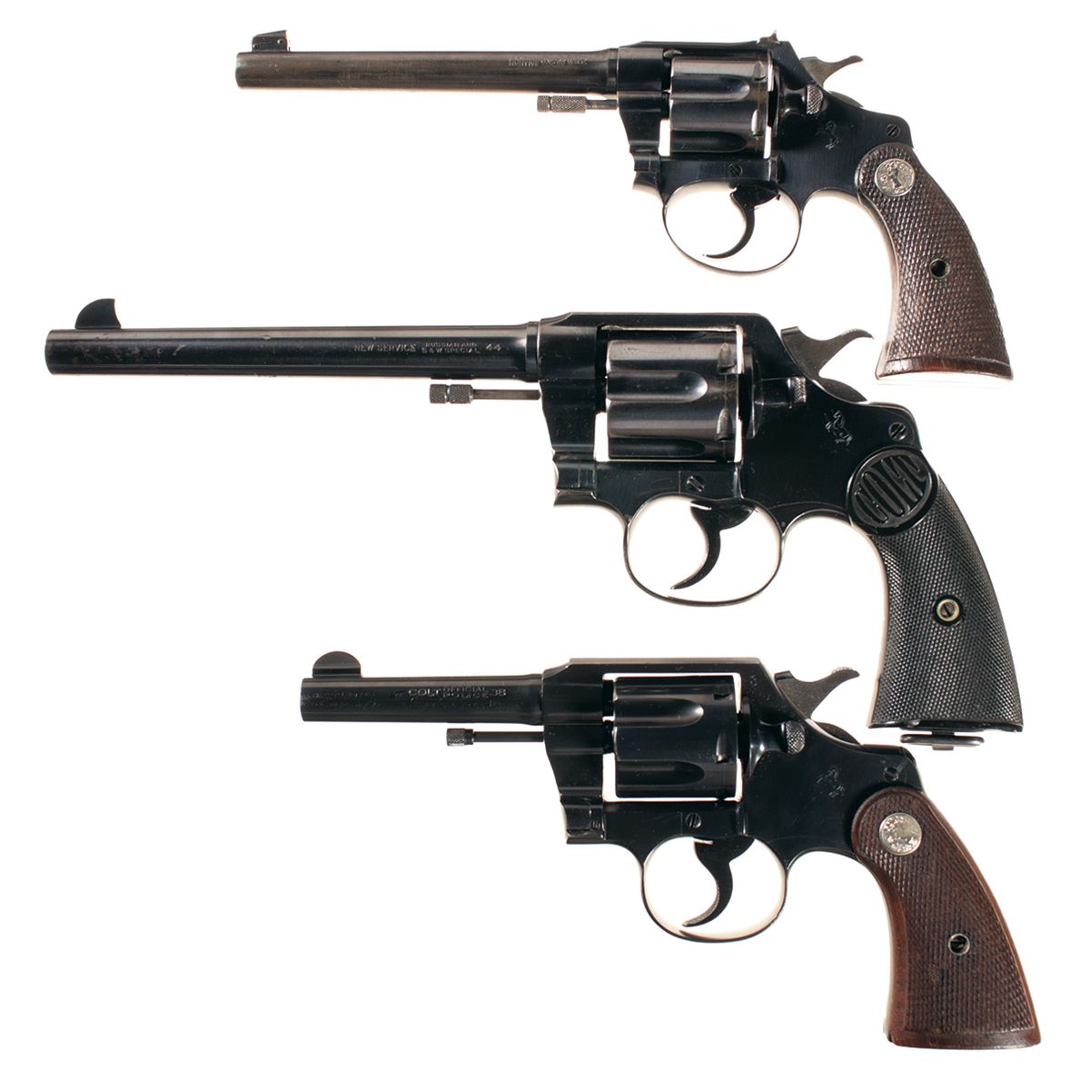 Three Colt Double Action Revolvers -A) Colt Police Positive Target ...