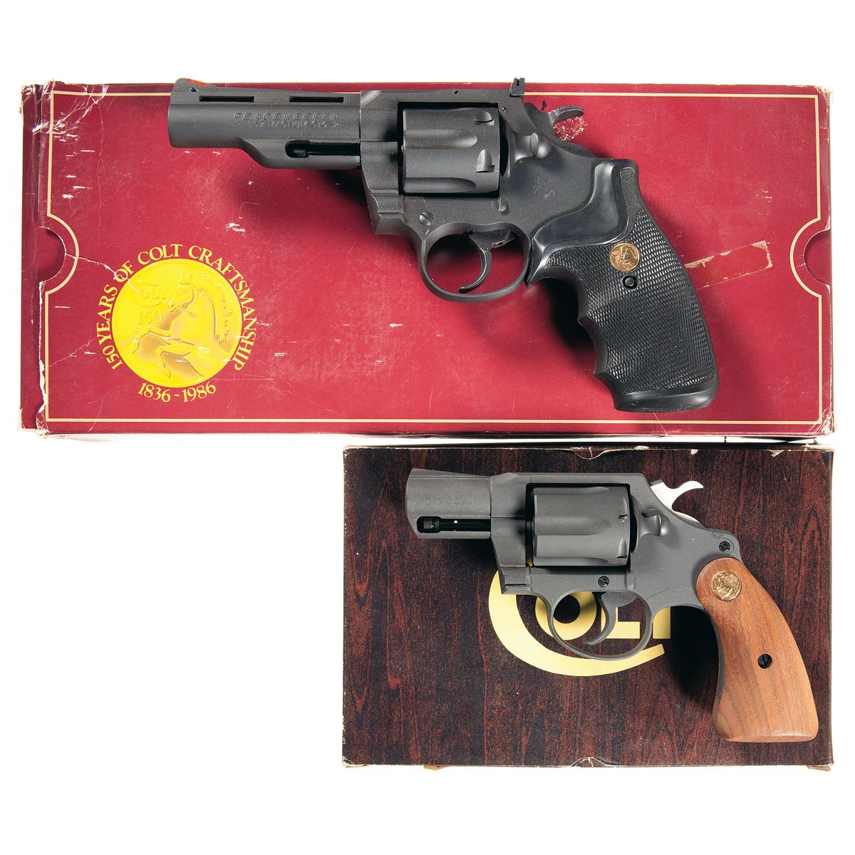 Two Boxed Colt Double Action Revolvers -A) Colt Peacekeeper Double ...