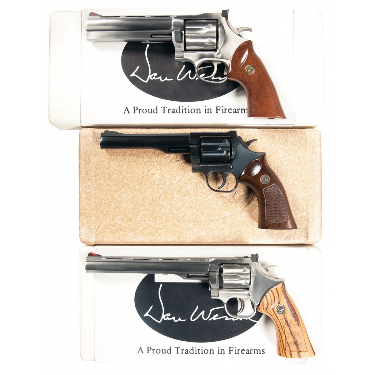 Three Boxed Dan Wesson Double Action Revolvers -A) Dan Wesson Model 744 ...