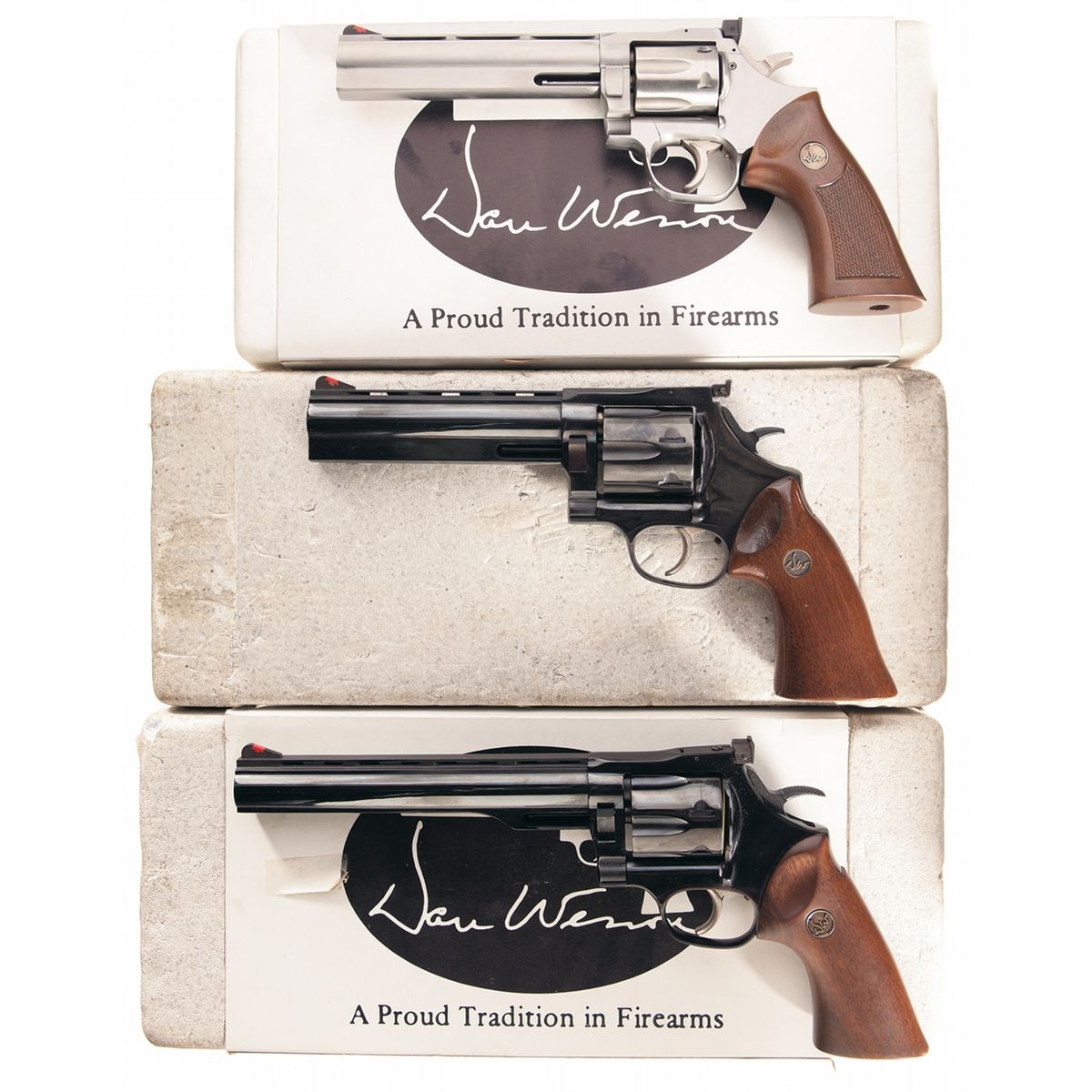 Three Boxed Dan Wesson Double Action Revolvers -A) Dan Wesson Model 14 ...