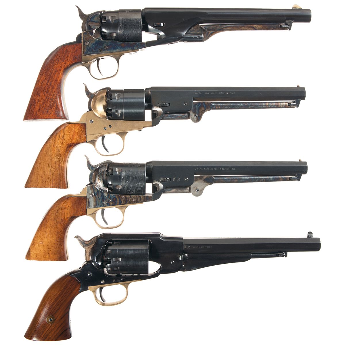 Four European Colt Reproduction Percussion Revolvers -A) Belgian ...