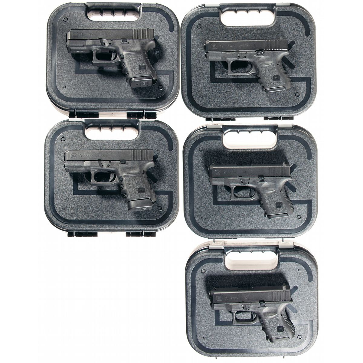 Five Compact Glock Semi-Automatic Pistols -A) Glock Model 29 Semi ...