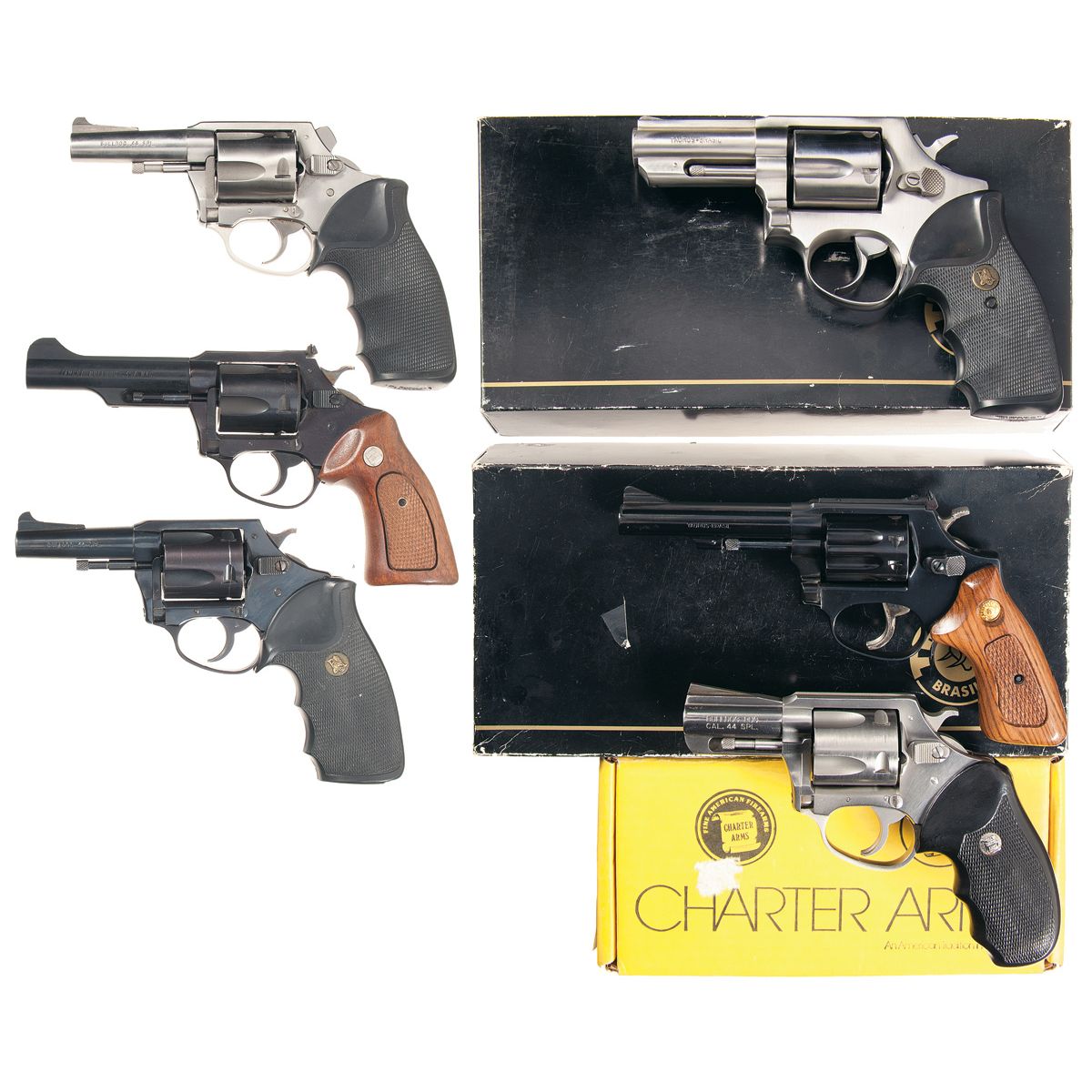 Six Double Action Revolvers -A) Taurus Model 431 Double Action Revolver ...