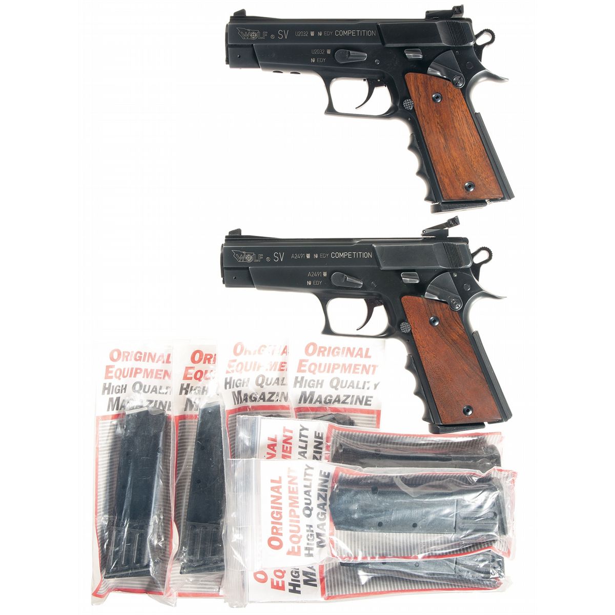 Two Wolf Semi-Automatic Target Pistols -A) Wolf Ultramatic SV ...