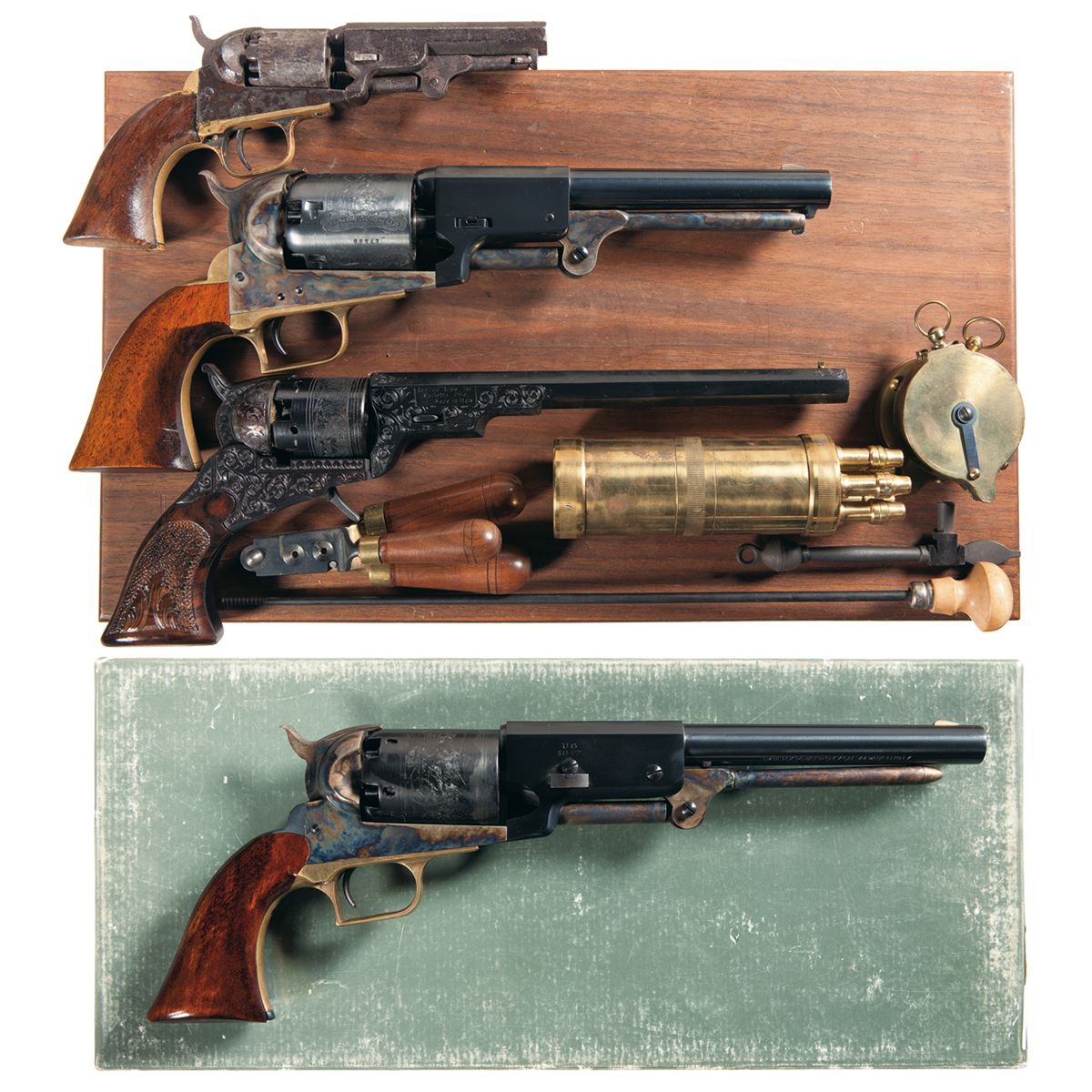 Four Percussion Revolvers -A) Colt Model 1849 Percussion Revolver