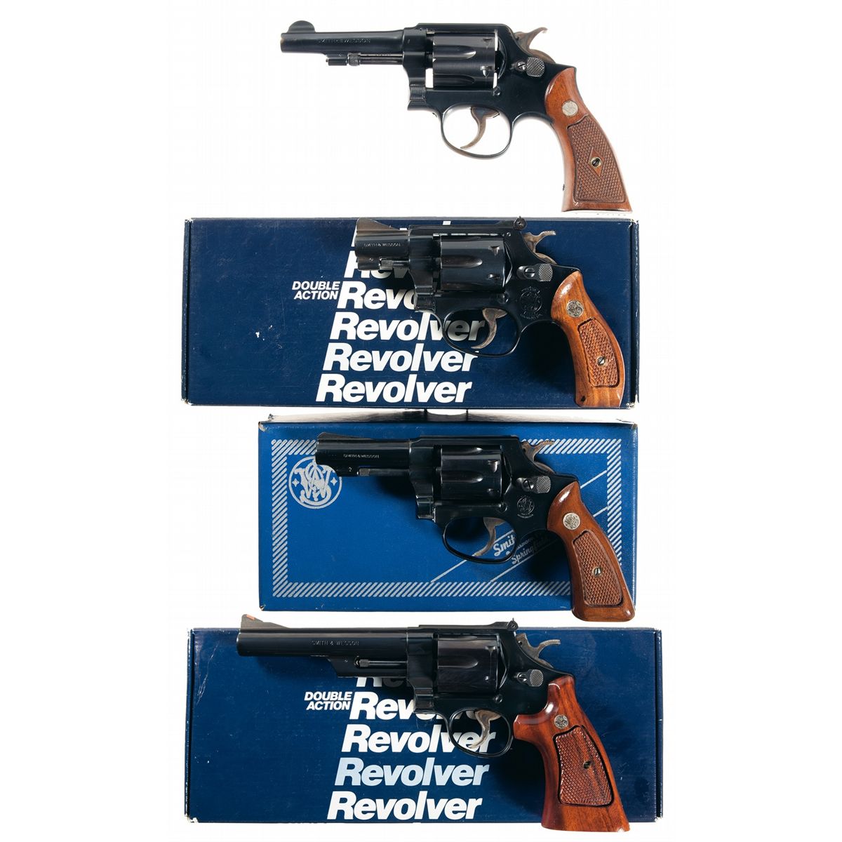 Four Smith & Wesson Double Action Revolvers -A) Smith & Wesson Model 33 ...