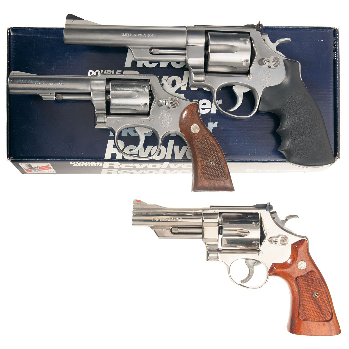 Three Smith & Wesson Double Action Revolvers -A) Smith & Wesson Model ...
