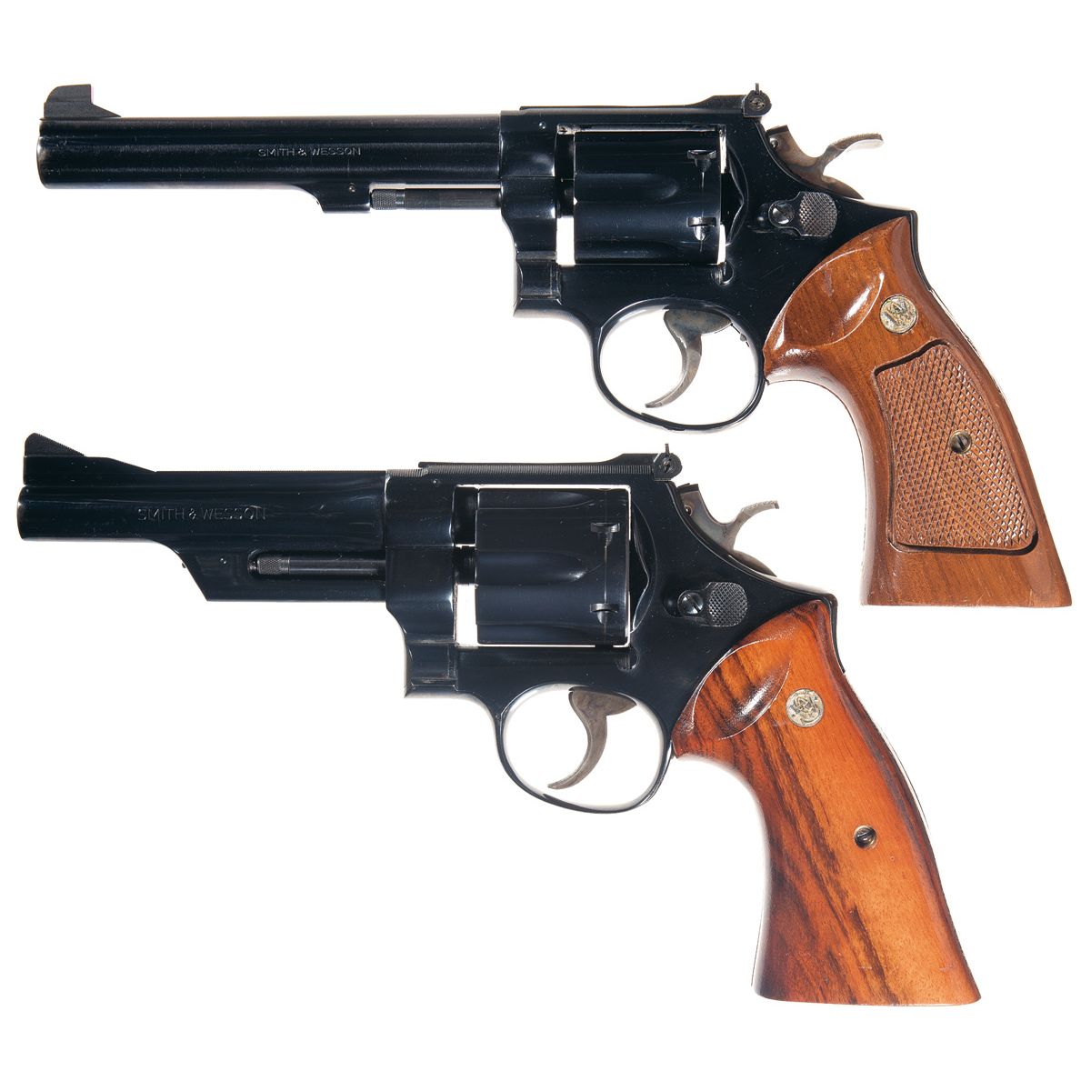 Two Smith & Wesson Double Action Revolvers -A) Smith & Wesson Model 14 ...