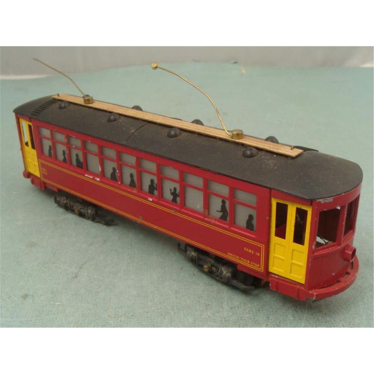 Vintage Streetcar Lighted Model Railroad Car Large Size