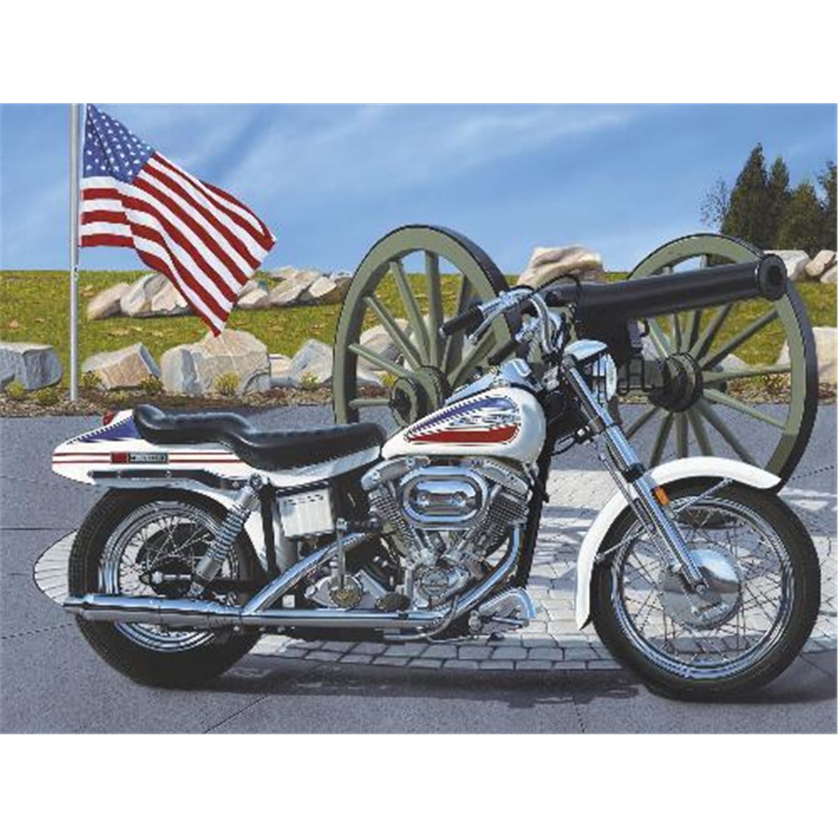 Harley Davidson Motorcycle Art Scott Jacobs BATTLEFIELD