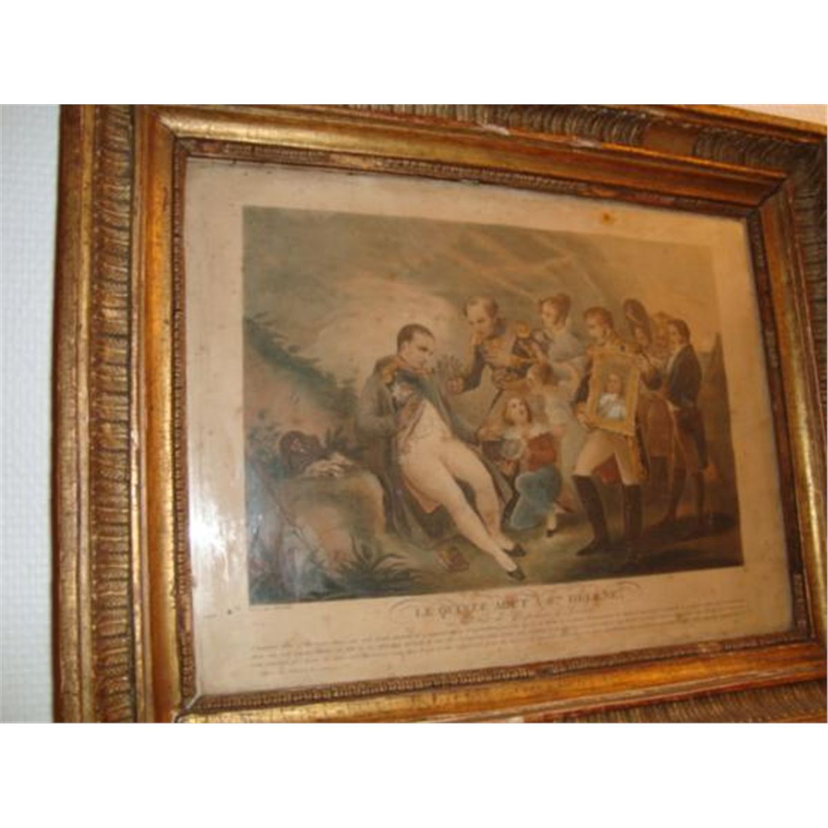 Antique French engraving Napoleon Bonaparte circa 1830