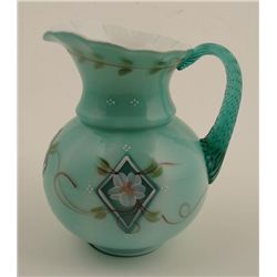 Fenton Glass 75th Anniversary Hand Painted Pitcher