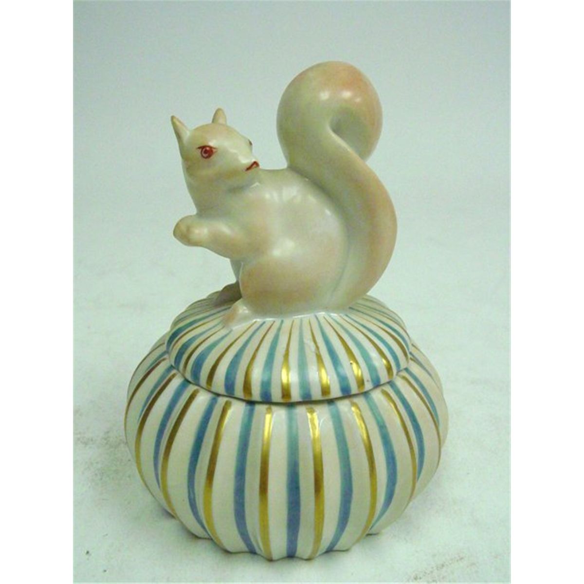 Art Deco Limoges porcelain "Squirrel" nut box