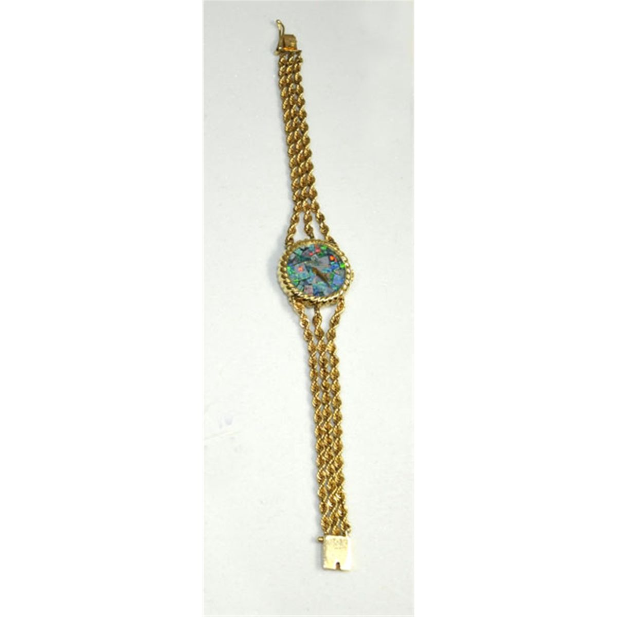 Omega gold & opal watch
