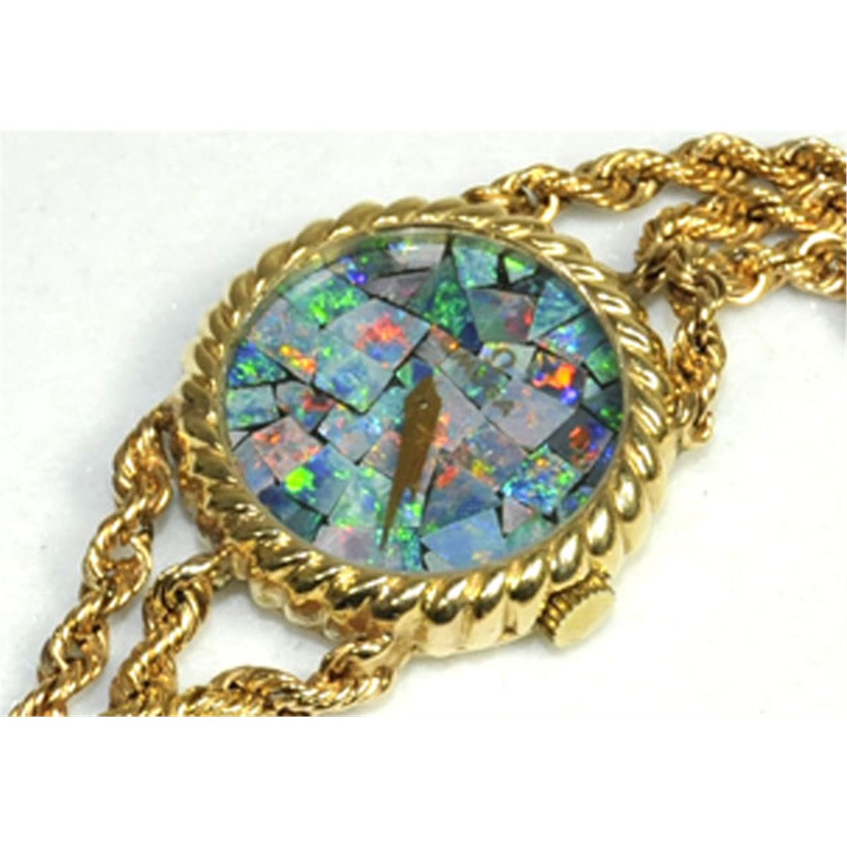 Omega gold & opal watch
