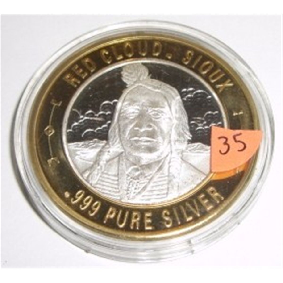Casino ".999 SILVER STRIKE" $10 Coin VERY RARE *NATIVE AMERICAN SERIES ...