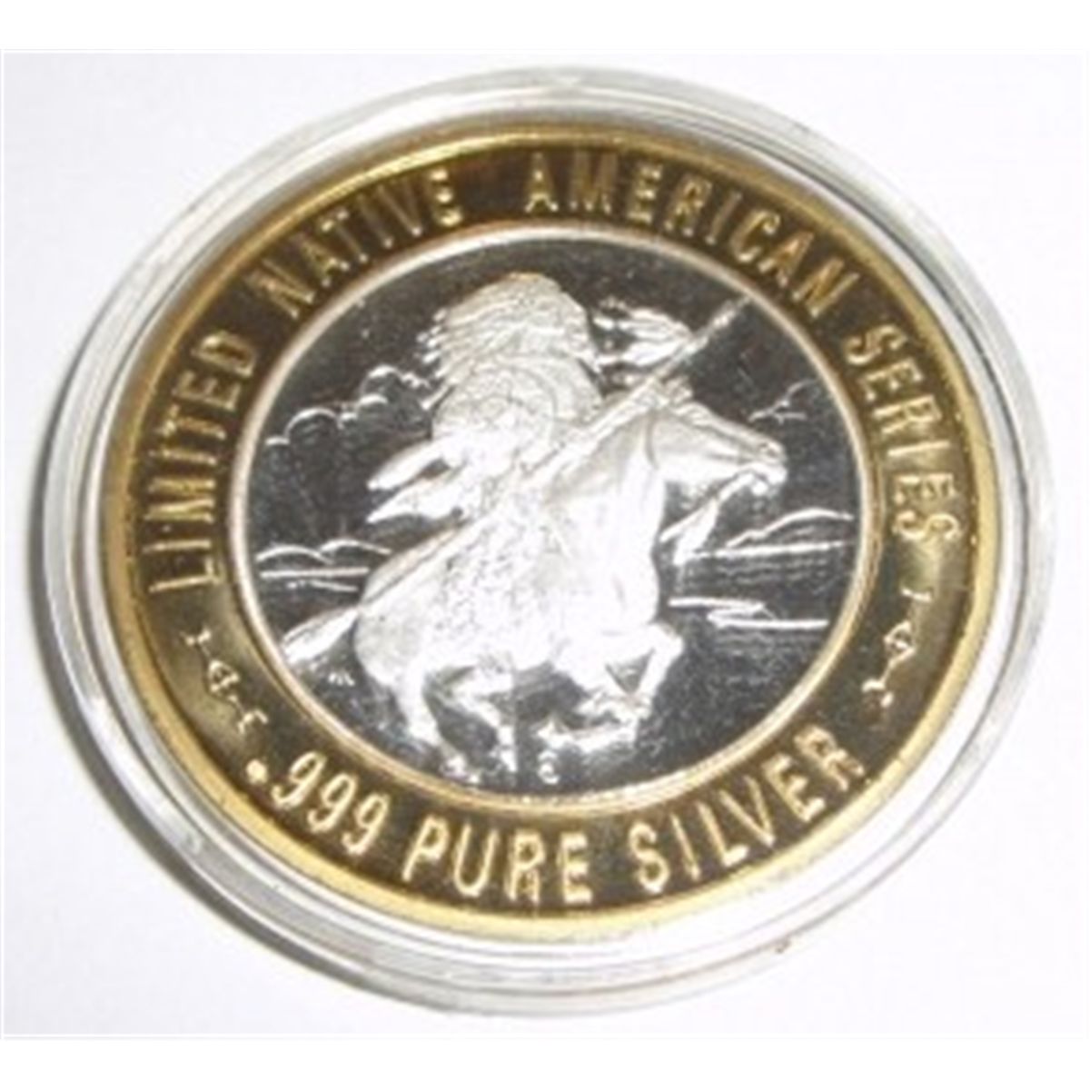 Casino ".999 SILVER STRIKE" $10 Coin VERY RARE *NATIVE AMERICAN SERIES ...