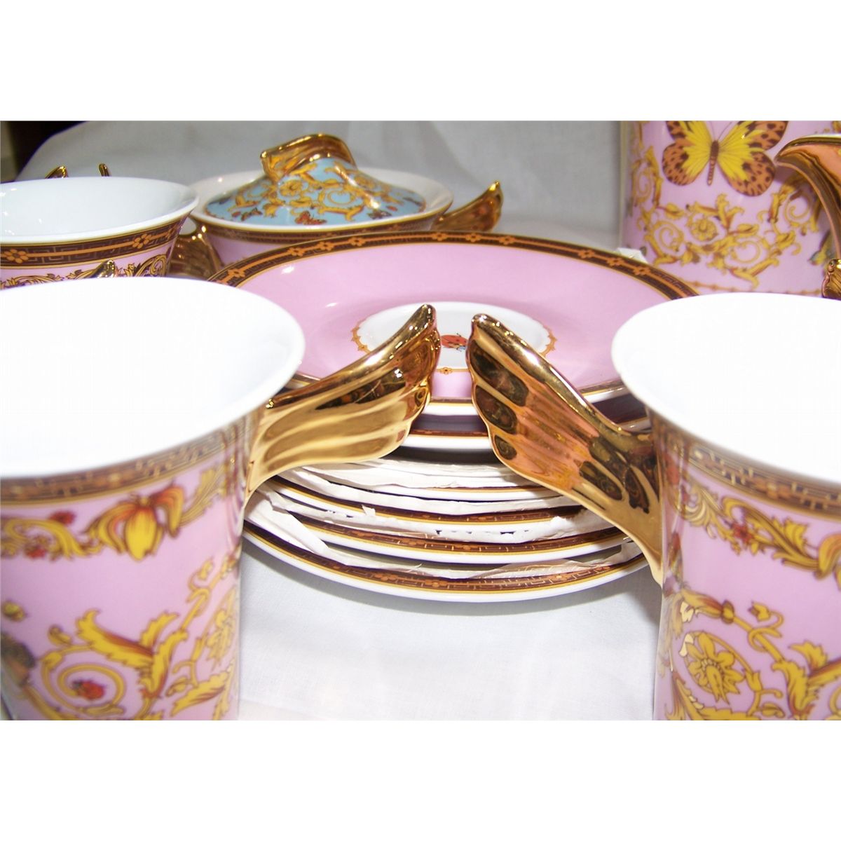 15 Piece Versace (style) Tea Set. Service for Six.