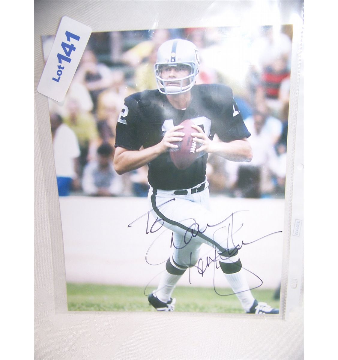 OAKLAND RAIDERS KEN STABLER HAND SIGNED PICTURE