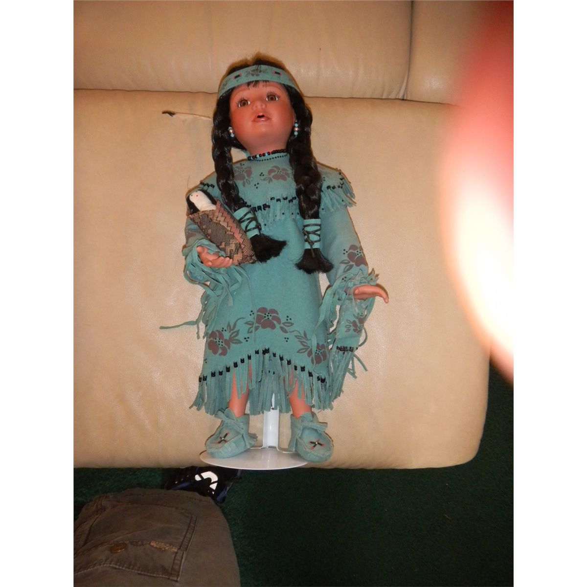 Meadowlark Doll - Chippewa Indian Maiden with baby from Hamilton Collection